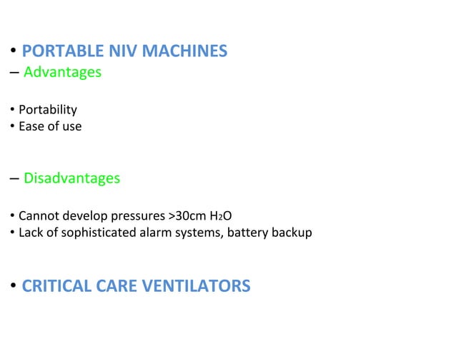 Non invasive ventilation for nurses-dr Shahna Ali,JNMC,AMU | PPT