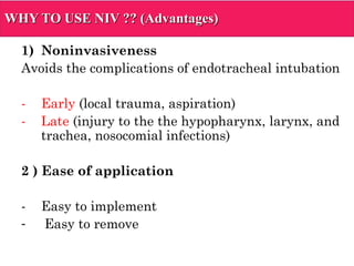 Non invasive ventilation for nurses-dr Shahna Ali,JNMC,AMU | PPT