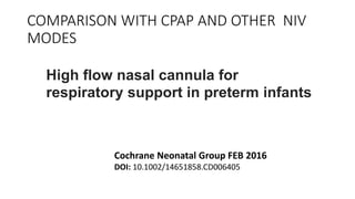 NON INVASIVE VENTILATION IN NEONATES-PART 2 | PPTX