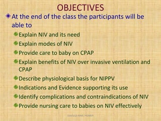 Niv and cpap.geetanjli. ppt | PPT