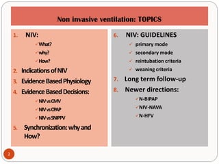 NON INVASIVE VENTILATION IN NEONATE | PPTX