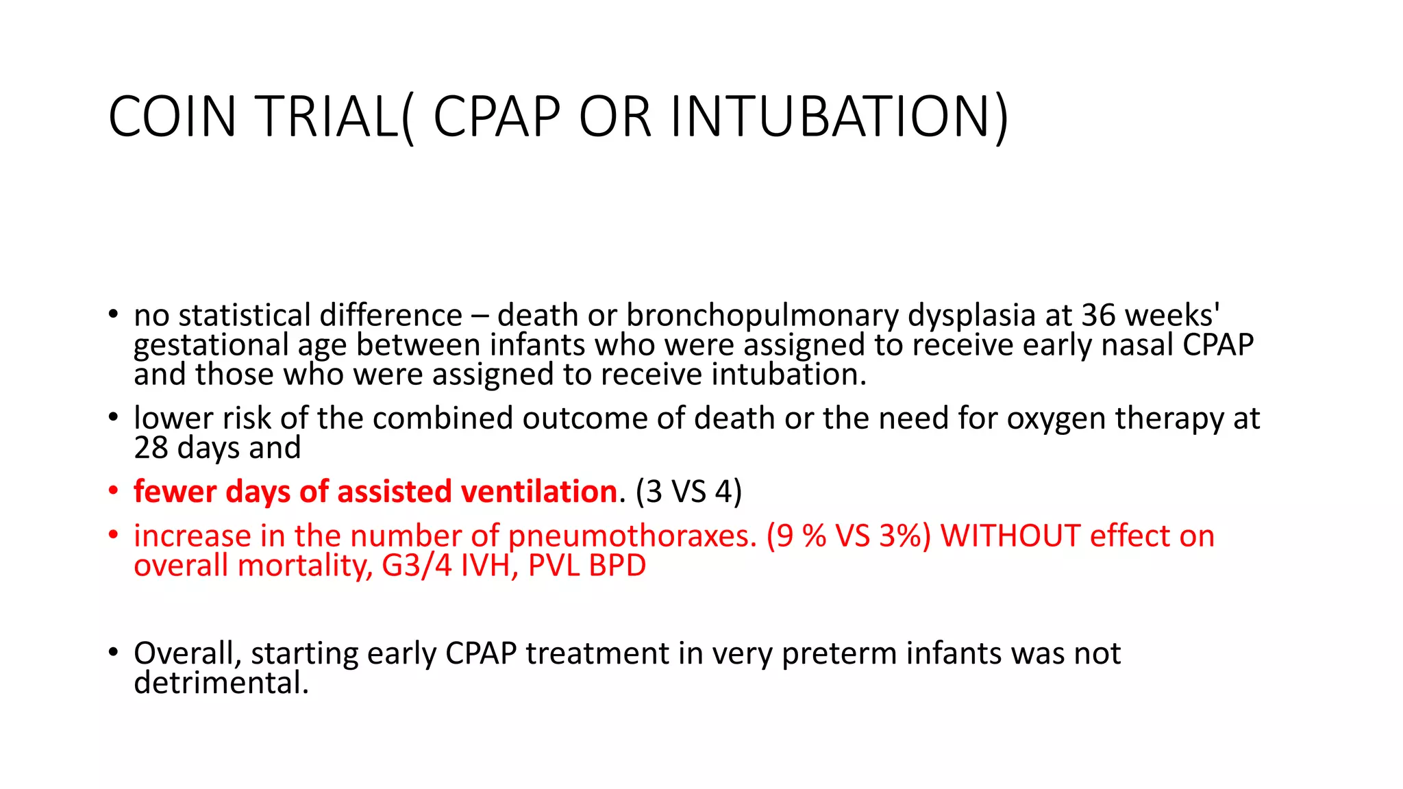 NON INVASIVE VENTILATION IN NEONATES-PART 1 | PPTX