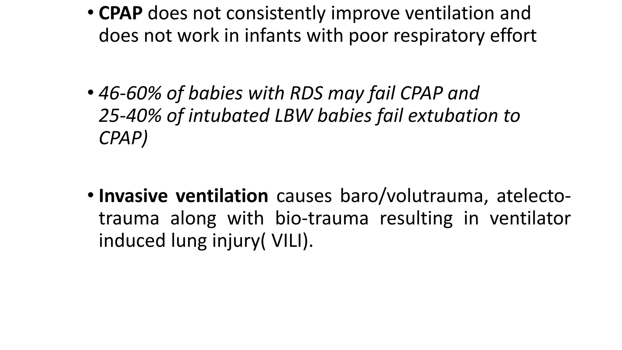 NON INVASIVE VENTILATION IN NEONATES-PART 1 | PPTX