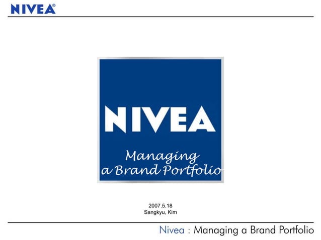 Nivea Brand Portfolio | PPT