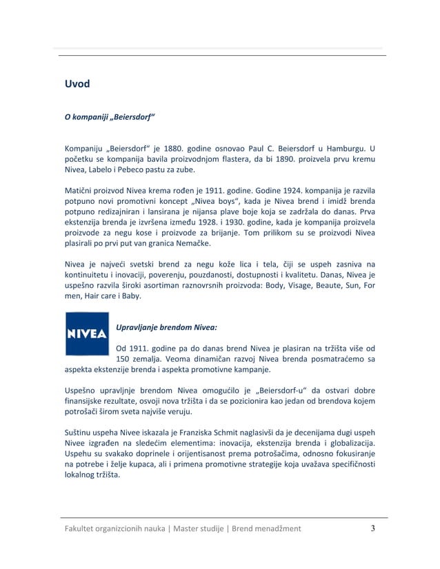 Nivea brend | PDF