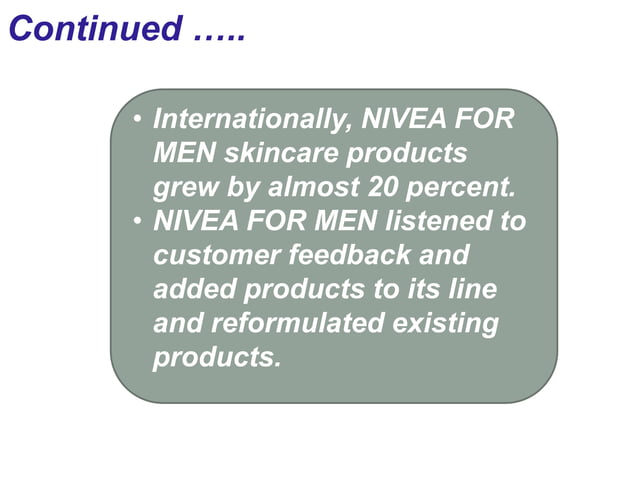 Nivea for Men Marketing Strategy. | PPTX