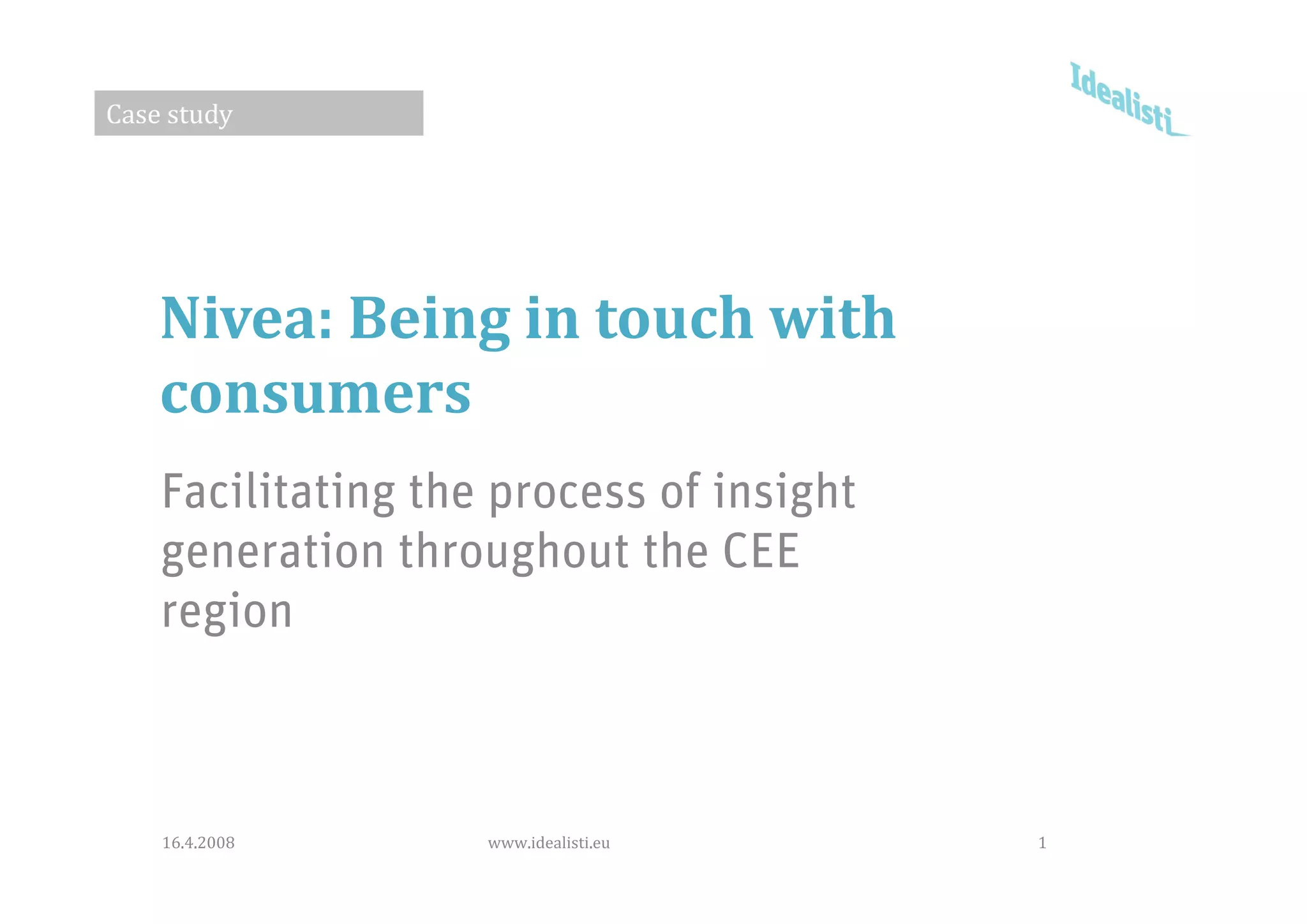 Nivea In Touch | PDF