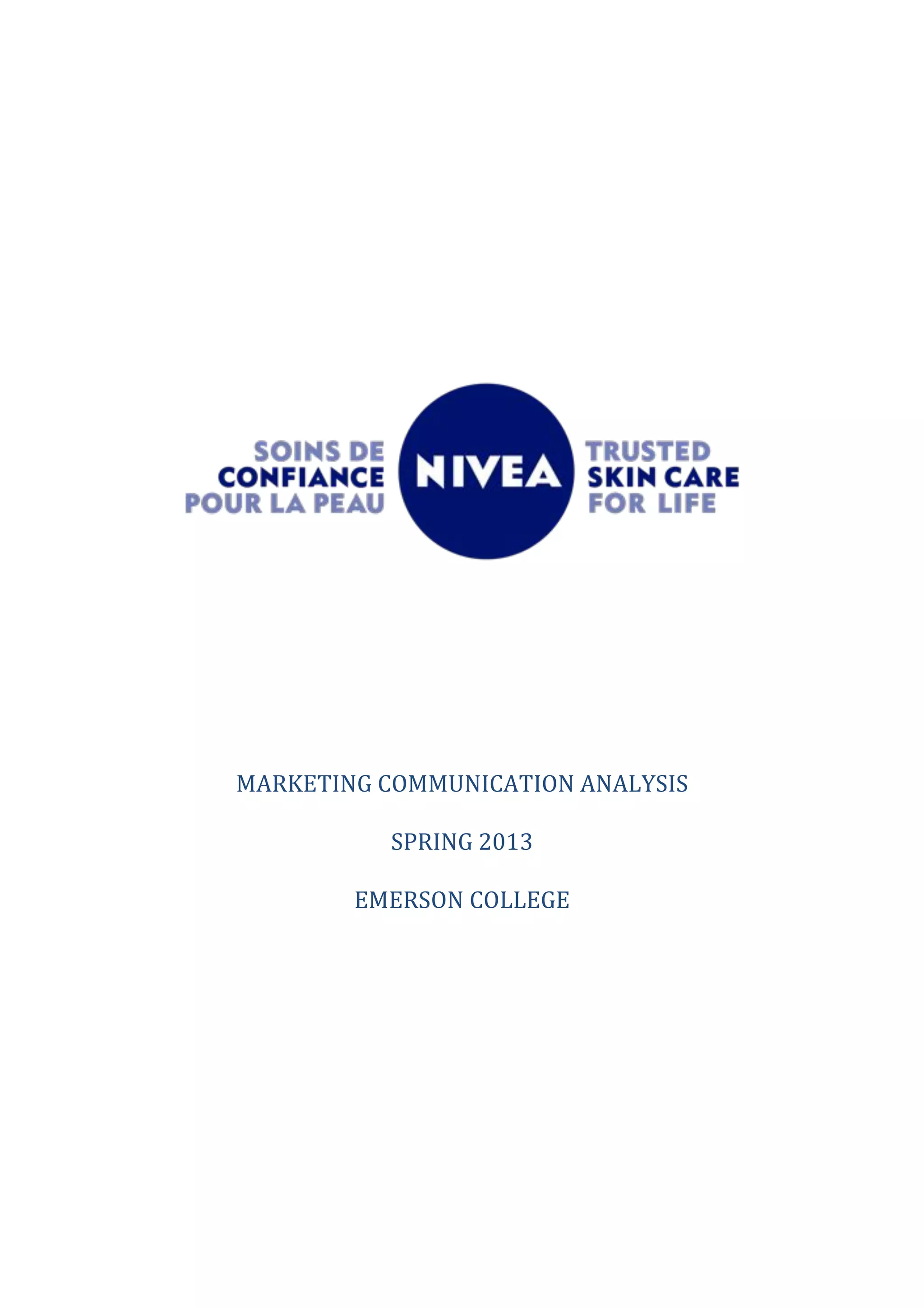 NIVEA Marketing Communication Analysis | PDF