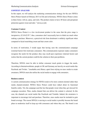 NIVEA Marketing Communication Analysis | PDF