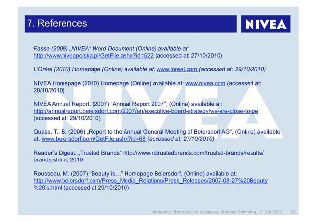 Nivea presentation | PDF