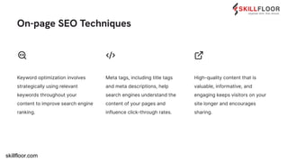 Understanding Search Engine Optimization- SKILLFLOOR | PDF