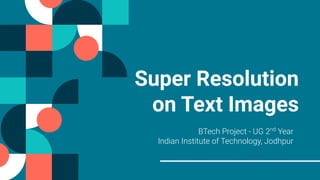 Super Resolution with OCR Optimization | PDF