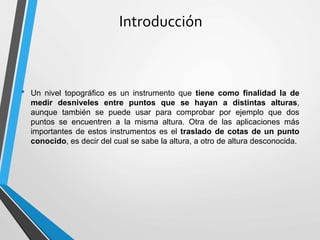 Nivel Fijo-Presiciones y Tipos de niveles | PPTX