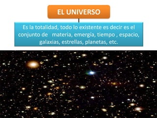 EL UNIVERSO Y LAS GALAXIAS | PPTX