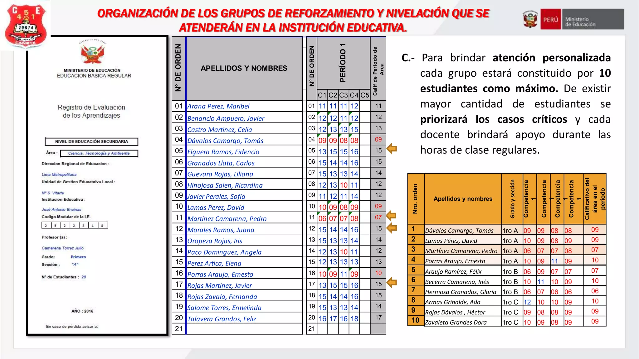 Nivelación y Reforzamiento. | PPSX