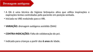 Aula de nivelamento de recursos e técnicas de fisioterapia em higiene ...