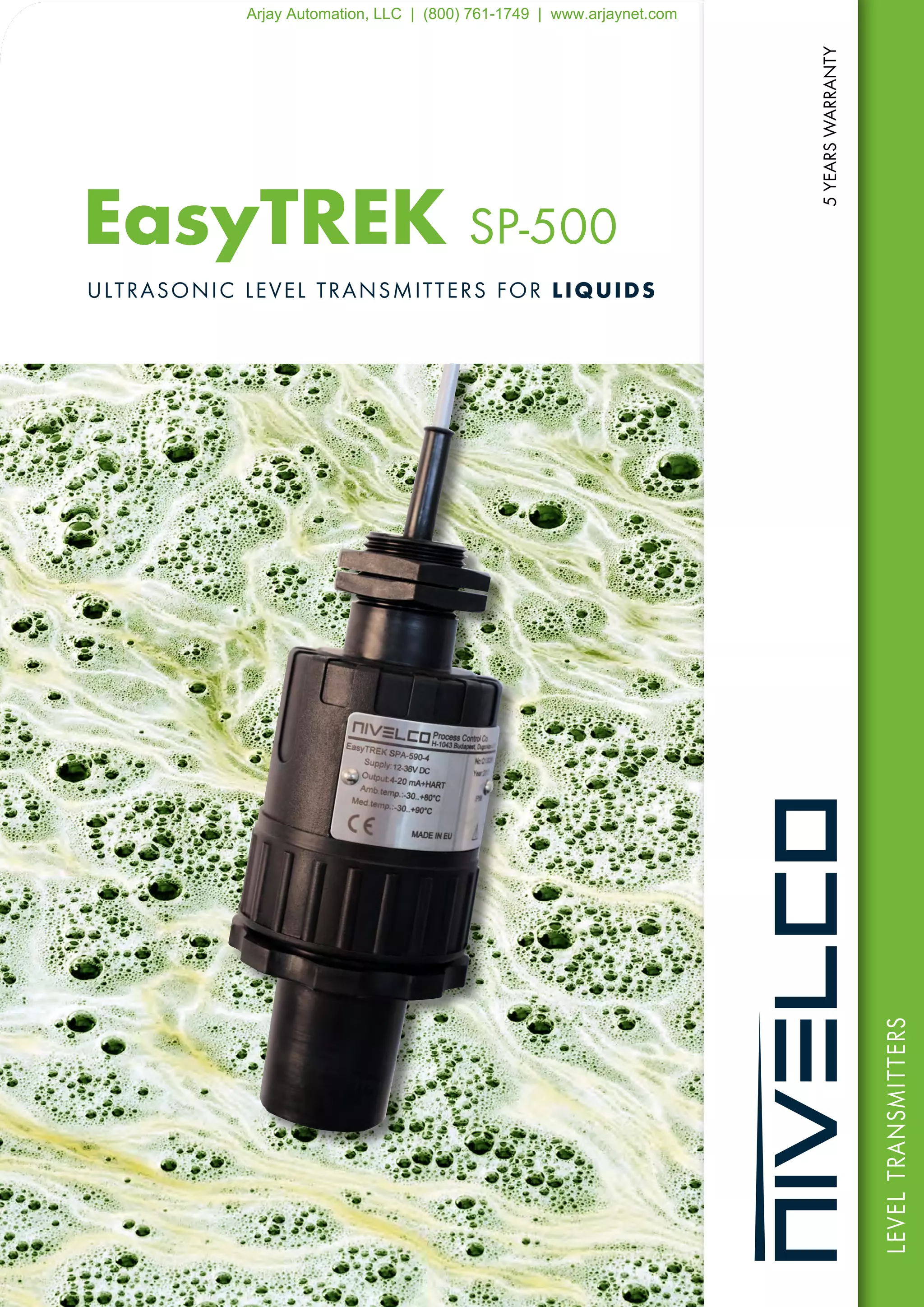 NIVELCO EasyTREK SP-500 Ultrasonic Level Transmitters for Liquids | PDF