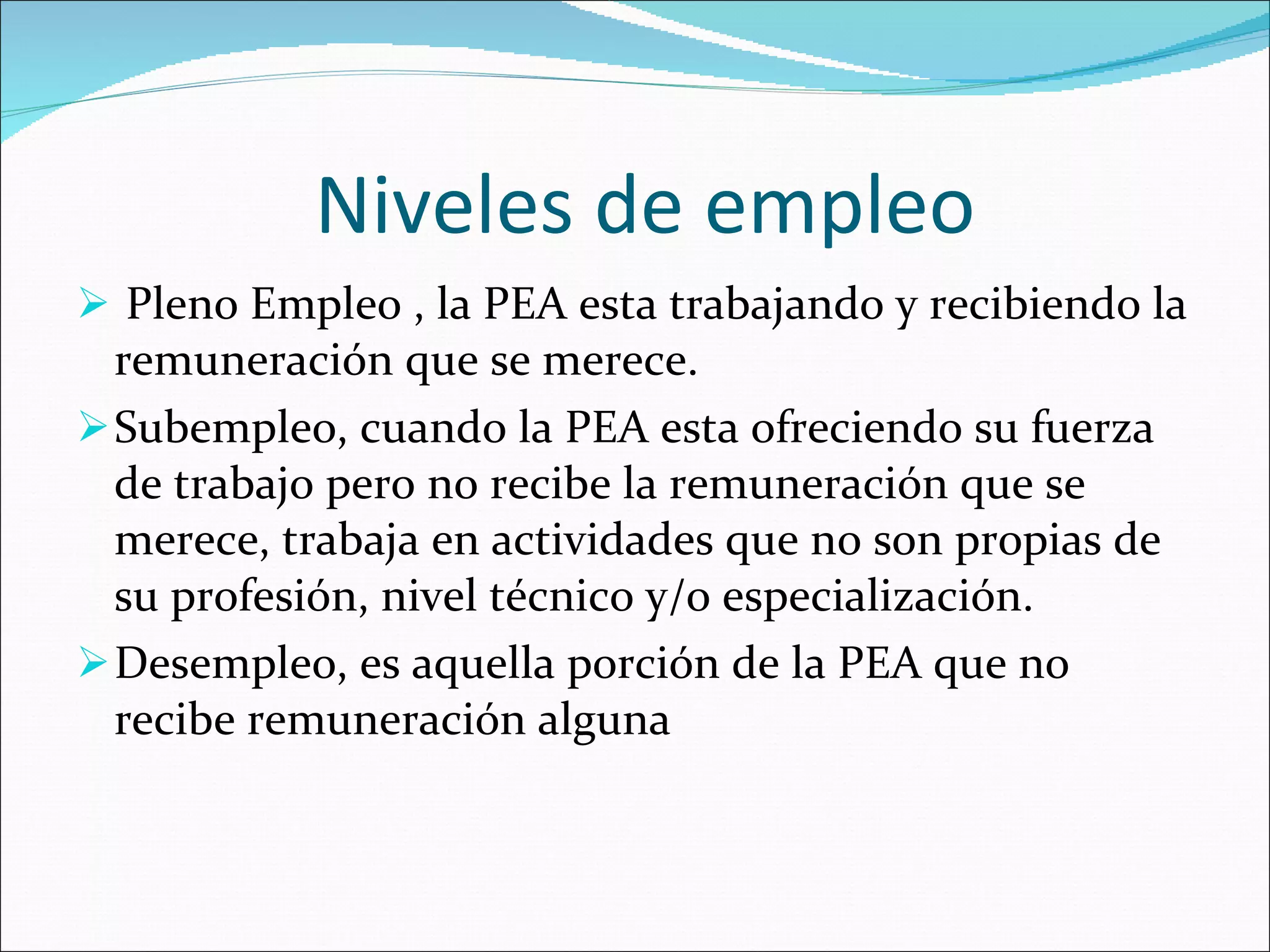Niveles de empleo | PPT