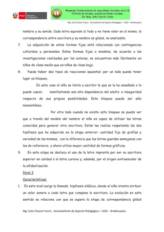 NIVELES DE ESCRITURA | PDF