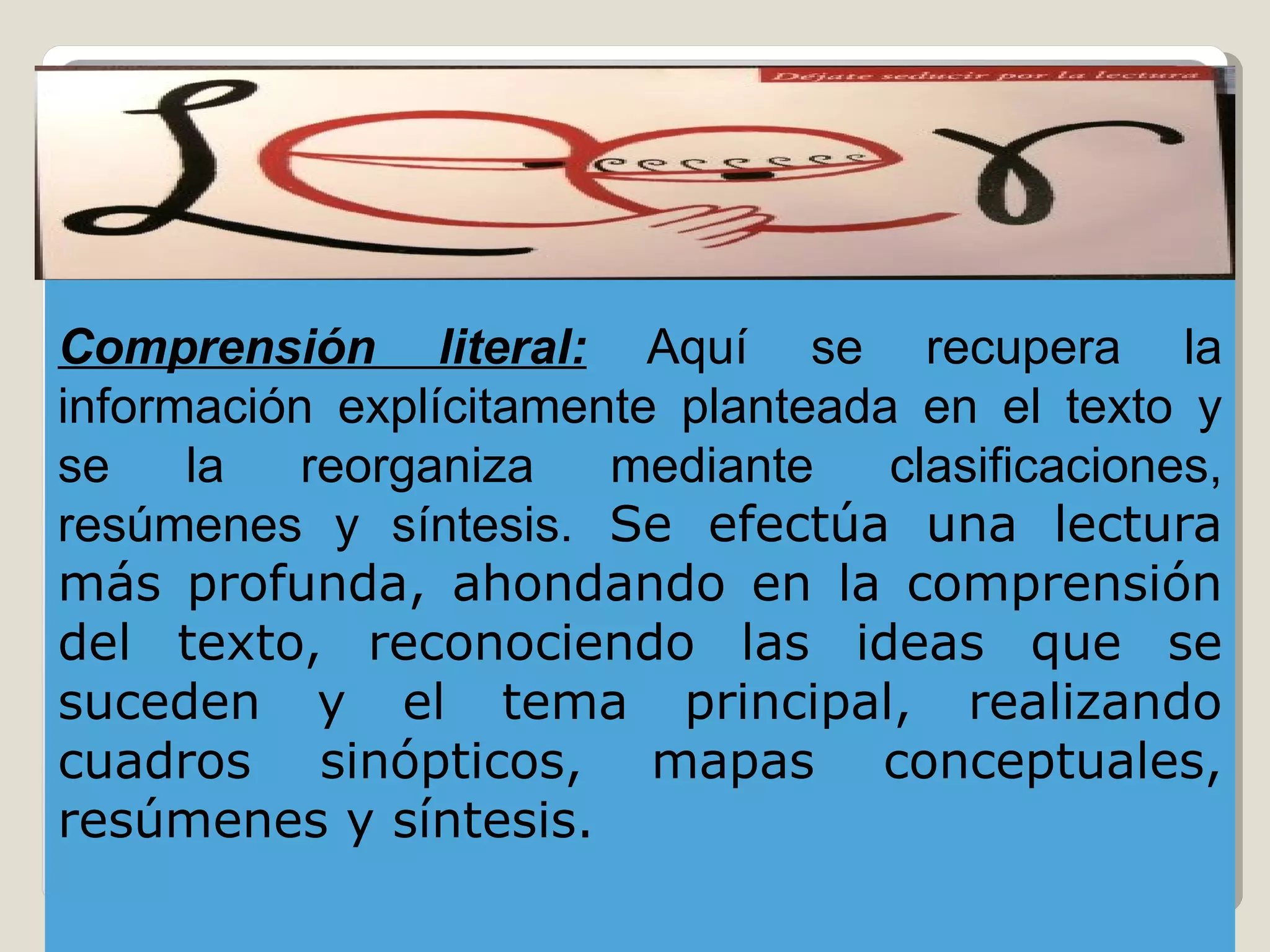 Niveles de la comprensión lectora | PPT
