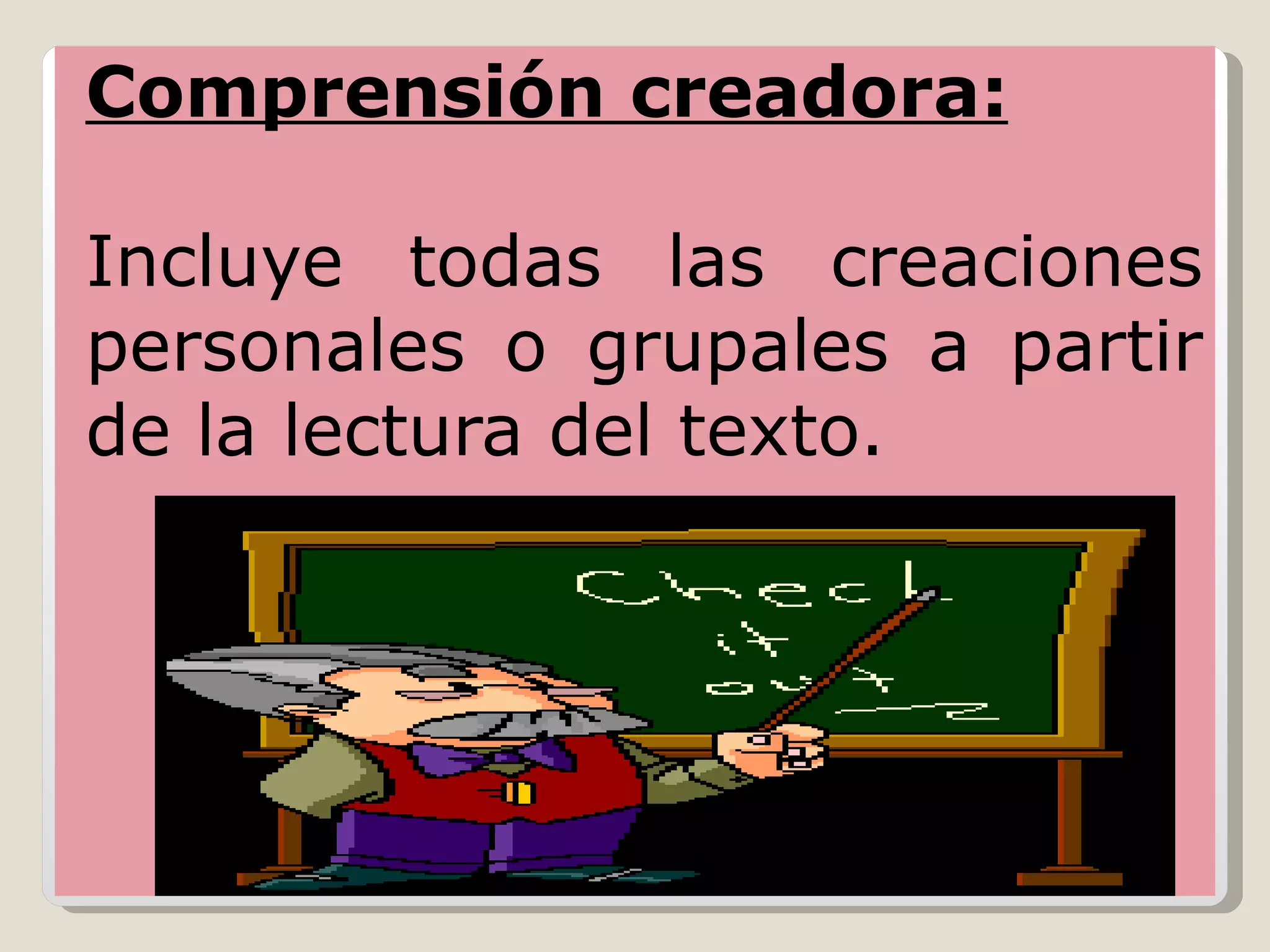 Niveles de la comprensión lectora | PPT