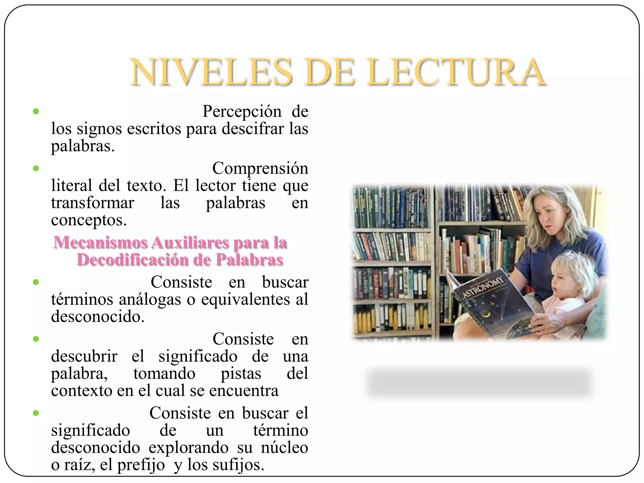 Niveles de lectura | PPTX