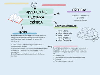 Niveles de Lectura conceptual, críticas. | PDF