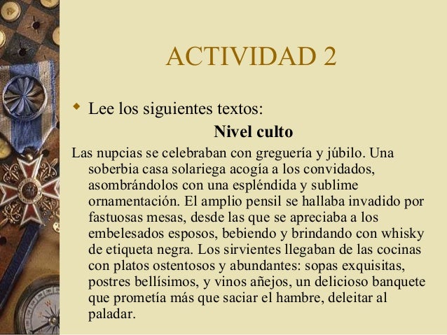 Ejemplos De Lenguaje Culto - abstractor