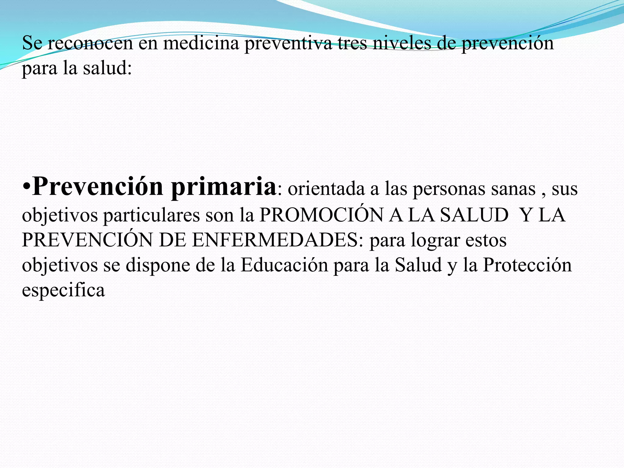 Niveles de prevencion | PPT