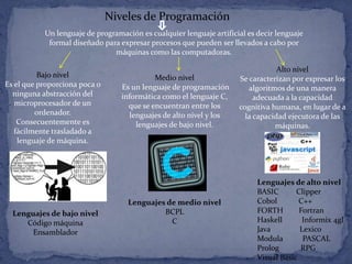 Niveles de programacion | PPTX
