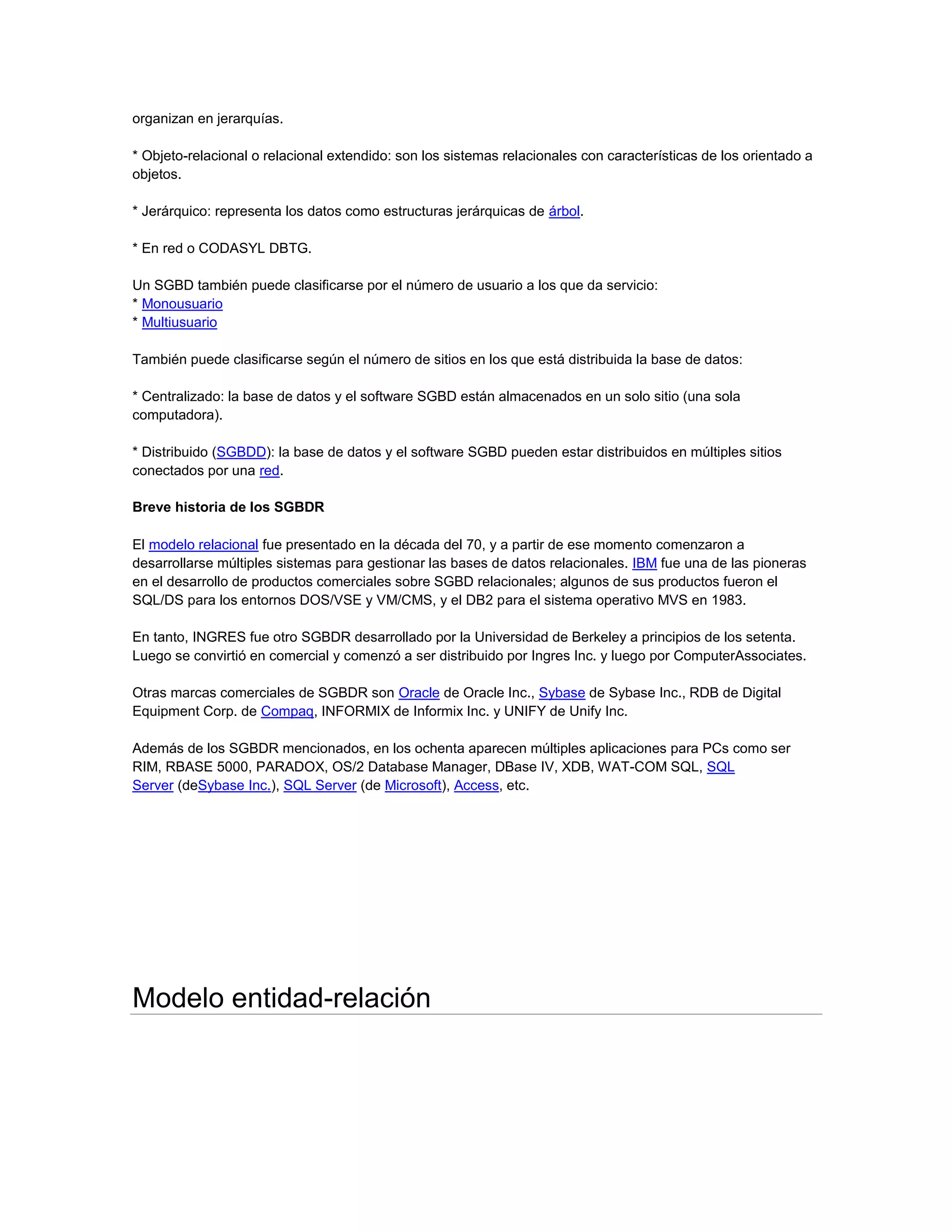 Niveles de un sgbd | DOCX