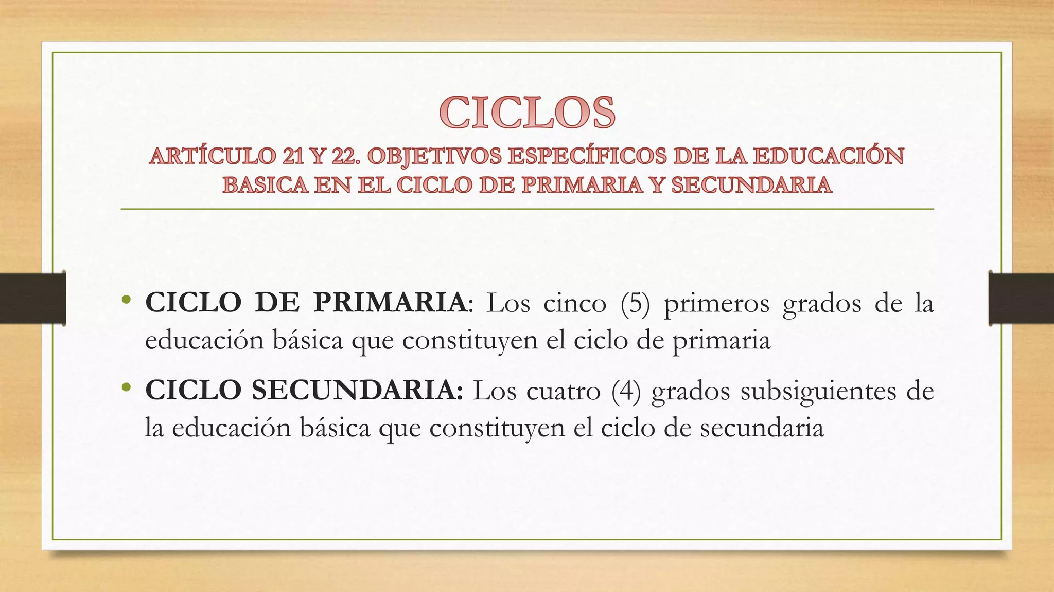 Niveles, grados, y ciclos de la educacion ormal en colombia | PPT