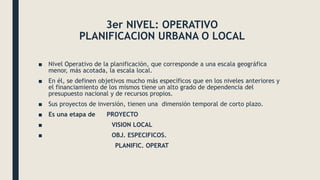 NIVELES Y ESCALAS DE LA PLANIFICACIÓN. INTRODUCCIÓN. GENERALIDADES ...