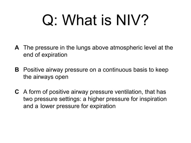 Non invasive ventilation (NIV) in low resource settings | PPTX | Lung ...