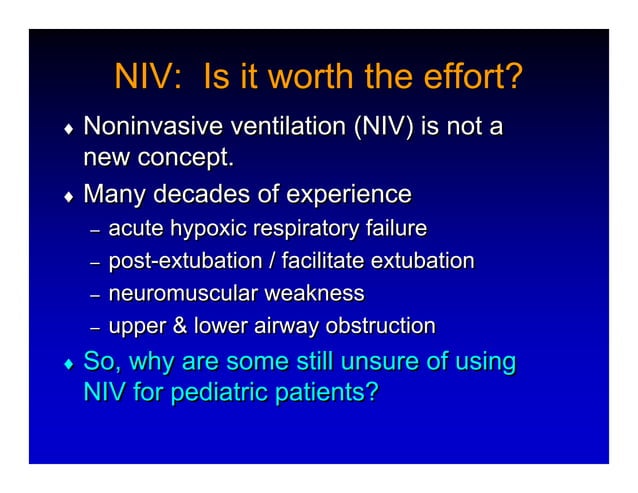 NIPV for Peds | PDF | Parenting Babies and Toddlers | Parenting