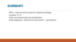 NIVI Postpartum hemorrhage powerpoint pptx | PPTX