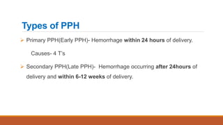 NIVI Postpartum hemorrhage powerpoint pptx | PPTX