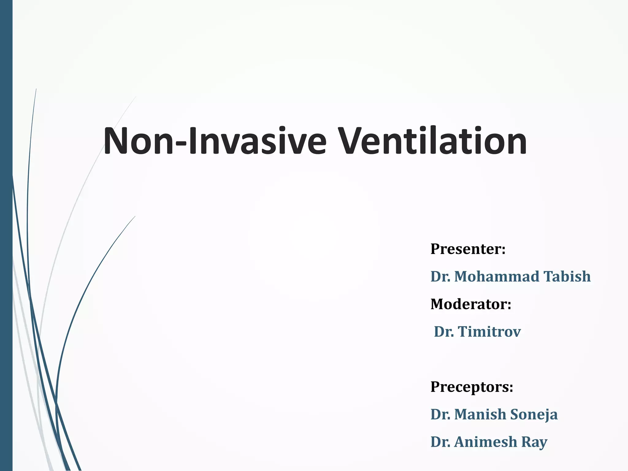 Niv(non invasive ventilation) aiims ppt | PPTX