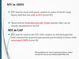 Niv(non invasive ventilation) aiims ppt | PPTX