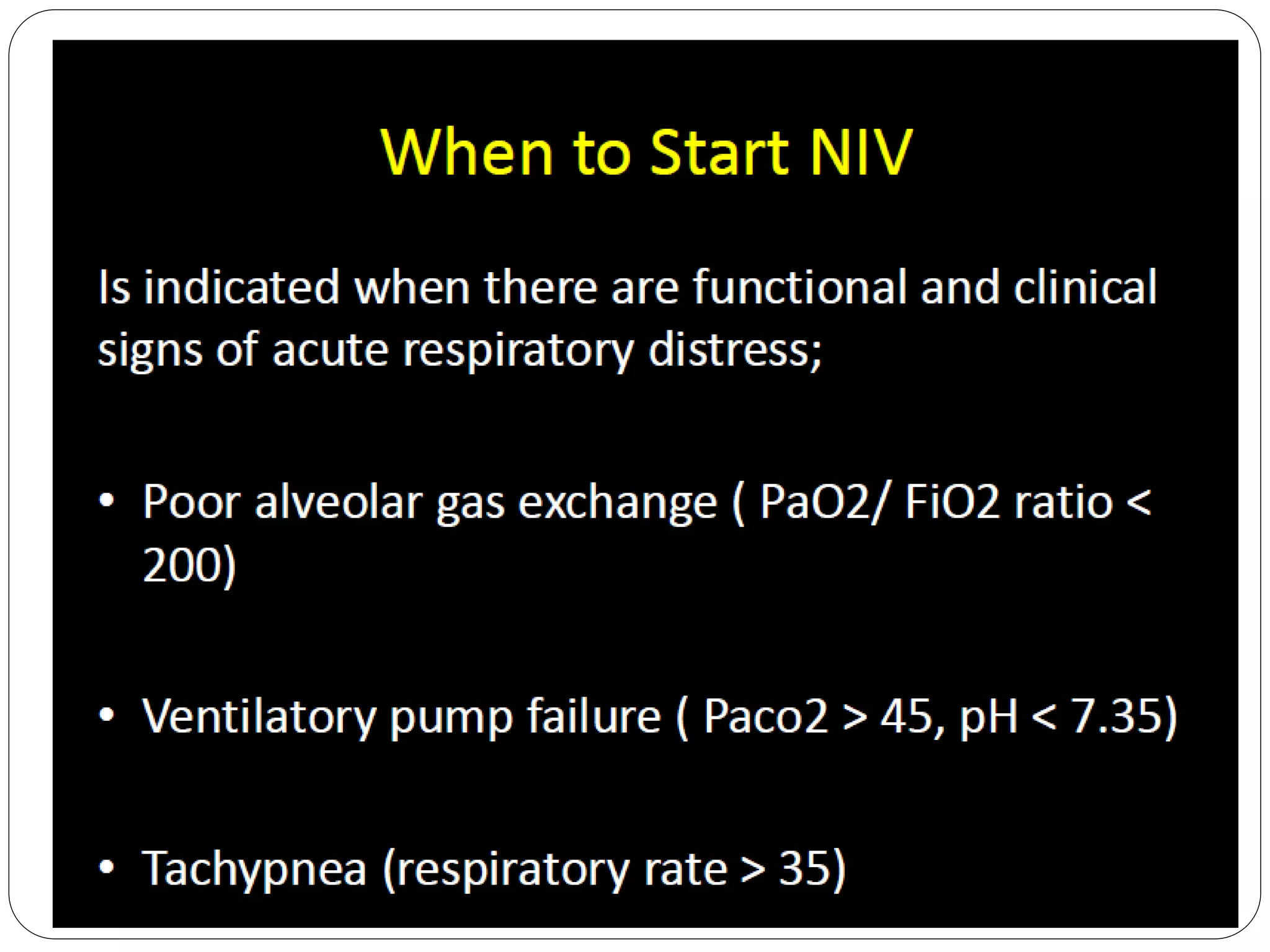 NIV(NON INVASIVE VENTILATION) | PPT | Free Download