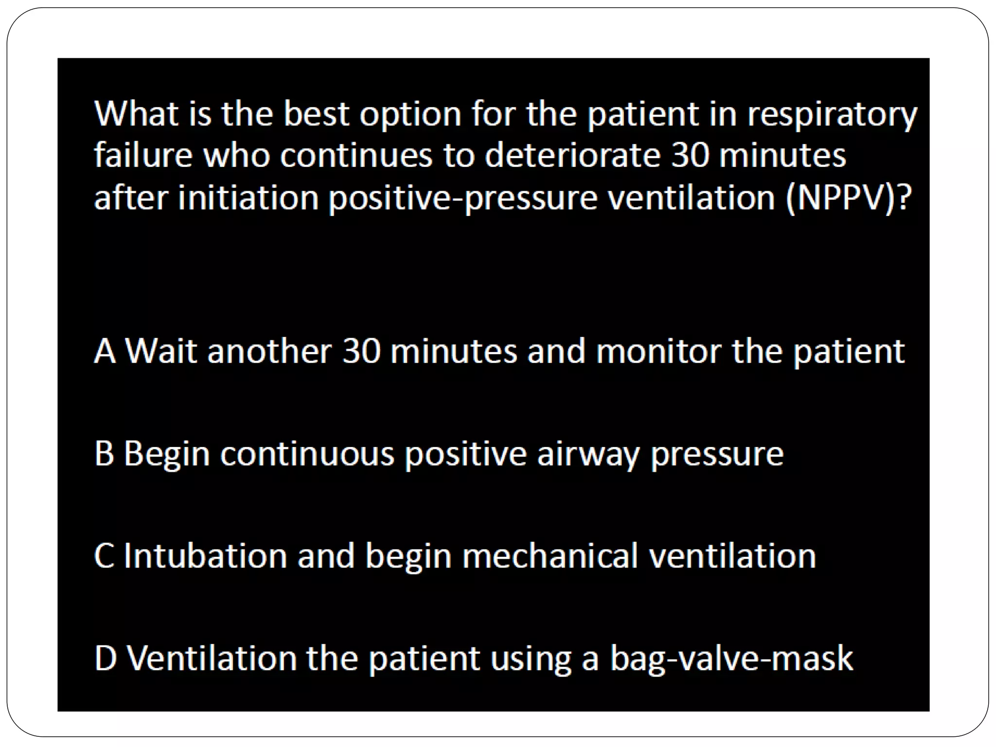 NIV(NON INVASIVE VENTILATION) | PPT