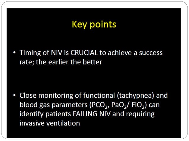 NIV(NON INVASIVE VENTILATION) | PPT