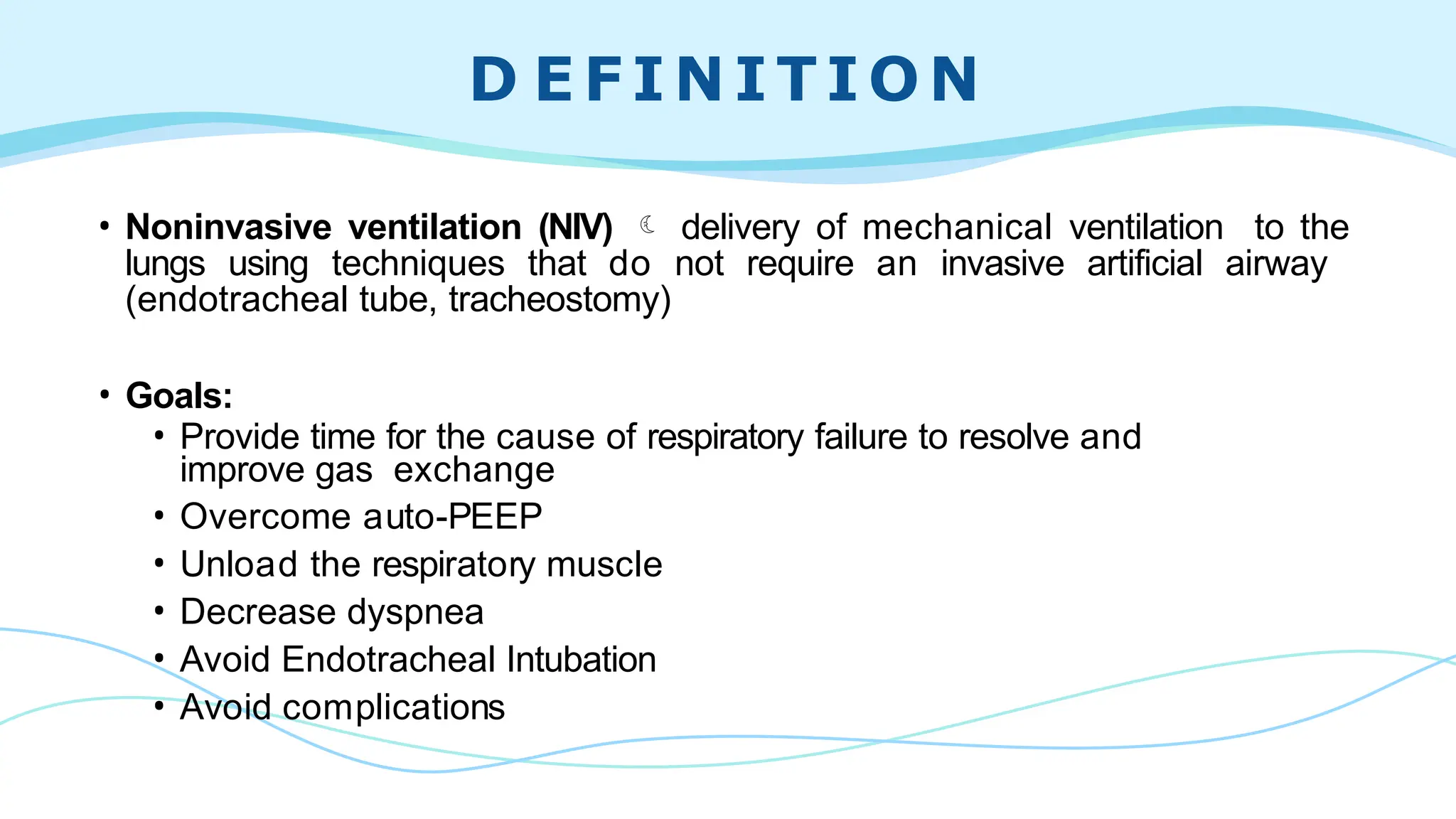 Non-invasive Ventilation in lung disease | PPTX