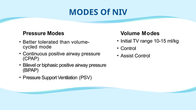 Non-invasive Ventilation in lung disease | PPT