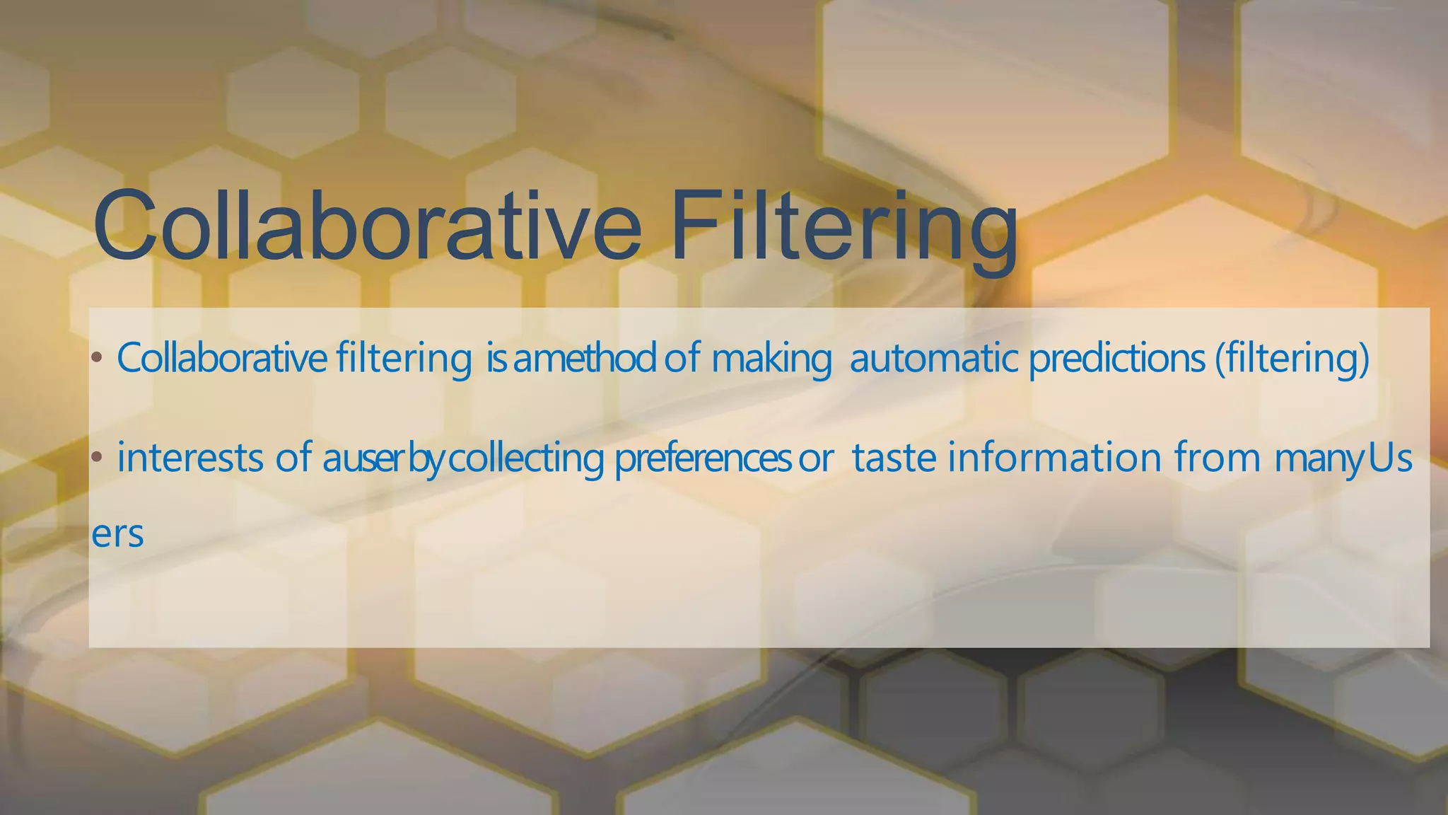 Recommendation system Using Collaborative Filtering | PPTX