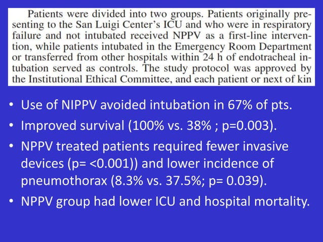 Niv vs high flow oxygen | PPTX