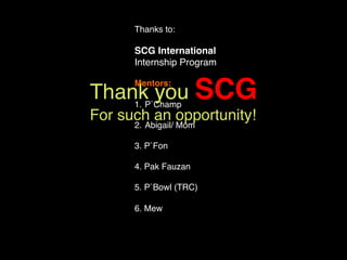 SCG Research Project Presentation | PDF | Resume Writing and Advice ...