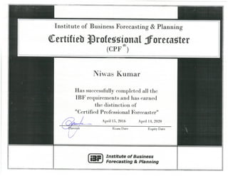 Niwas kumar cpf_ibf | PPT