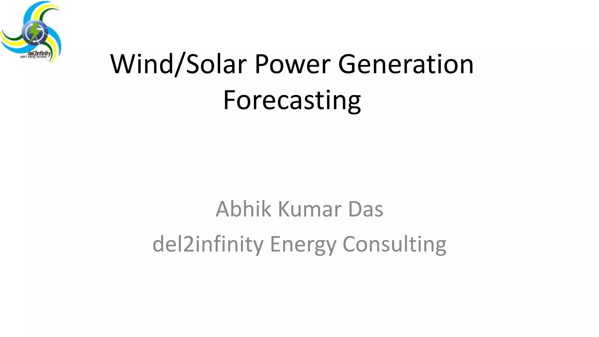 Wind Solar Power Forecasting Ppt