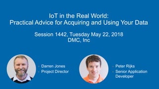 Ni week 2018 DMC presentation IoT | PPT